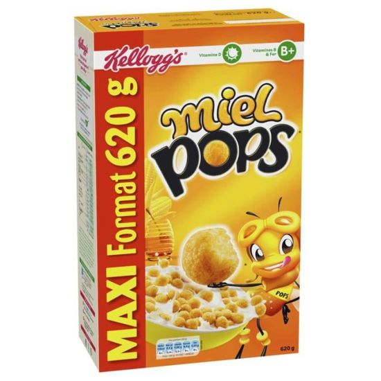 KELLOGG'S Céréales Miel pops - 620 g - Cdiscount Au quotidien