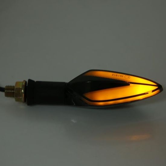 YAJ Paire de clignotants LED pour motos et vélos Lampe de direction ...