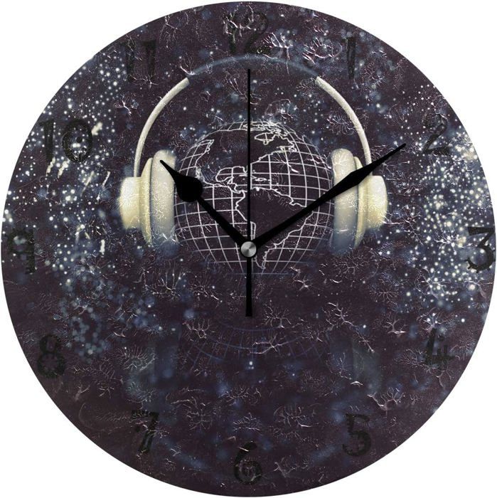 Monde De La Musique Pendule Murale Décoratif Moderne Horloge De Mur ...
