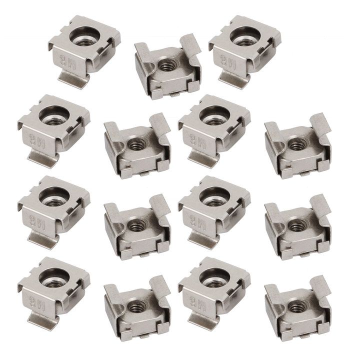 Écrou à cage SOURCING MAP 15Pcs M4 Écrous en Acier au carbone Nickelé ...