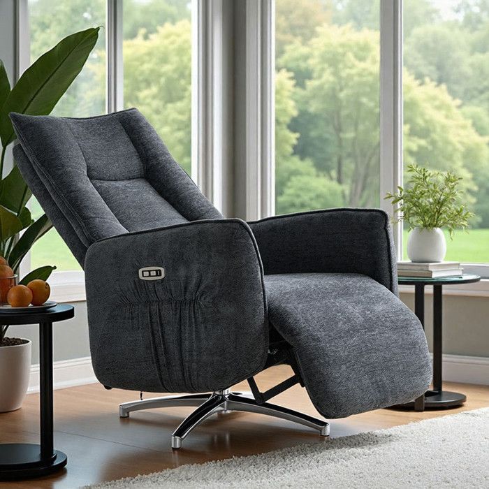 Fauteuil Relax Inclinable - Pivotant 360° - Repose-pieds réglable ...