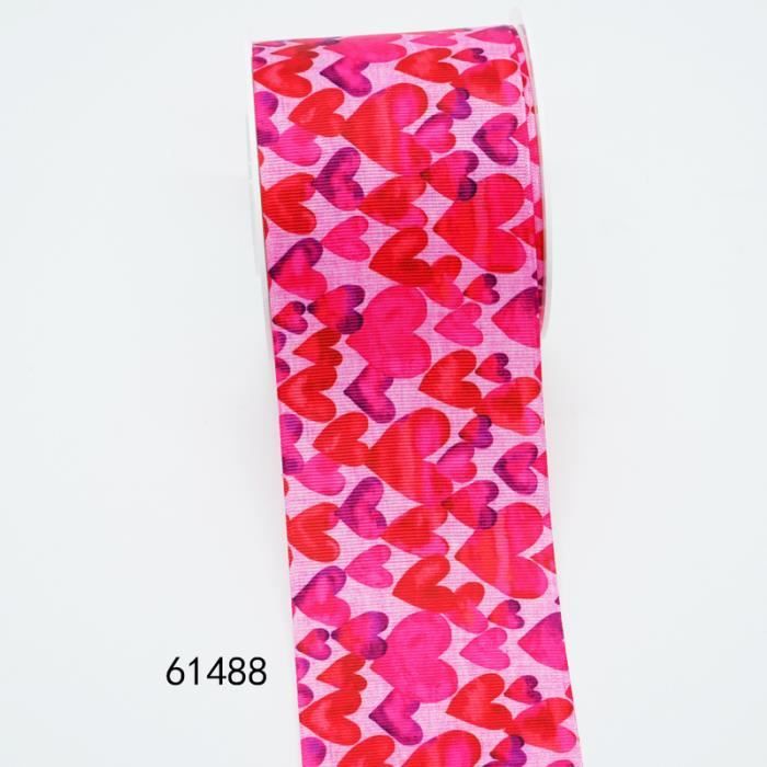 61488-Rubans en satin gros-grain College coeur d'amour pour nœuds ...