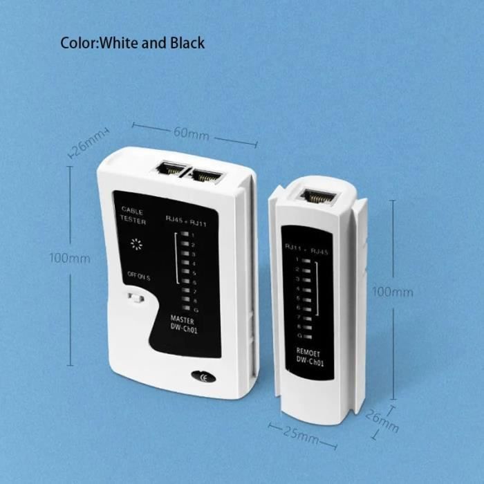 Testeur de continuité de câble réseau LAN RJ45 RJ11 RJ12, outil de Test ...