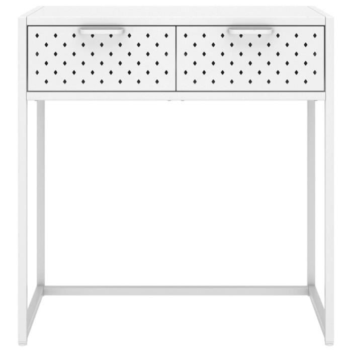 AKOZON Table console Blanc 72x35x75 cm Acier - AKO7867916994983 ...
