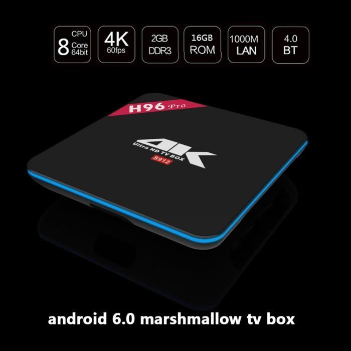 3 Go - 16 Go H96 Pro Amlogic S912 Octa Android 6.0 de base TV Box Set ...