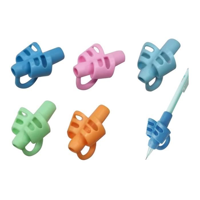 5 Pièces Poignées pour Crayons Adaptateur Crayon pour Enfants Support Crayon Correcteur d ...