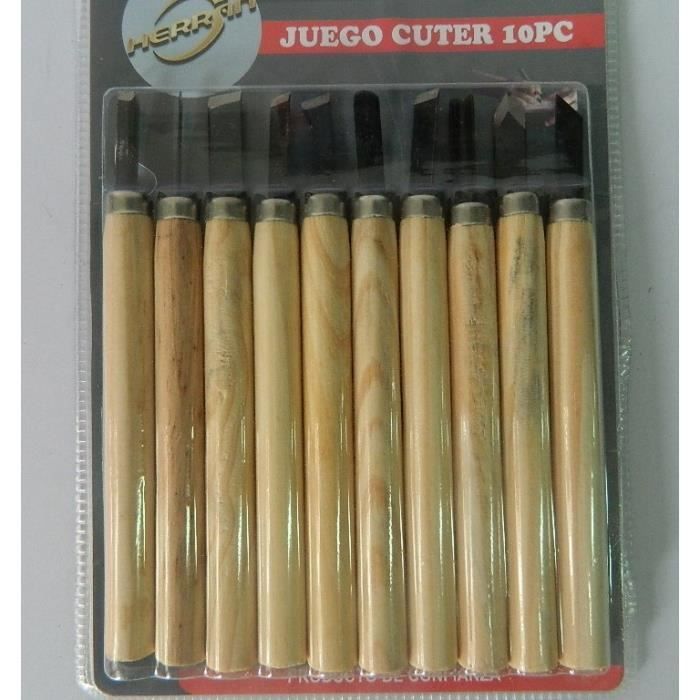 Lot X10 Ciseaux à bois gouges sculpture menuiserie couteau - Cdiscount ...