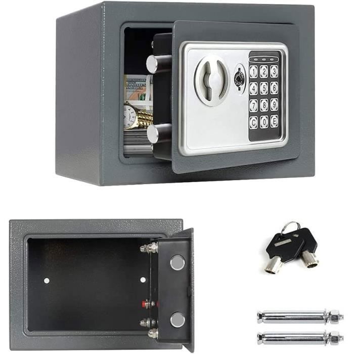 Coffre-Fort 4,6L, Petite Coffres forts électroniques avec 2 Clés d ...