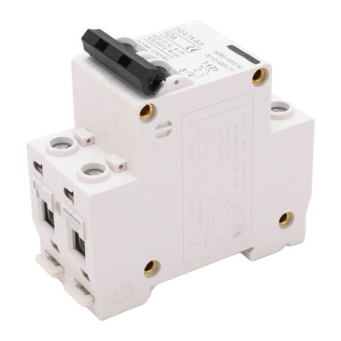 EJ.life Disjoncteur CA Disjoncteur 2P 10A 400V, Disjoncteur Interrupteur Disjoncteur Mini ...