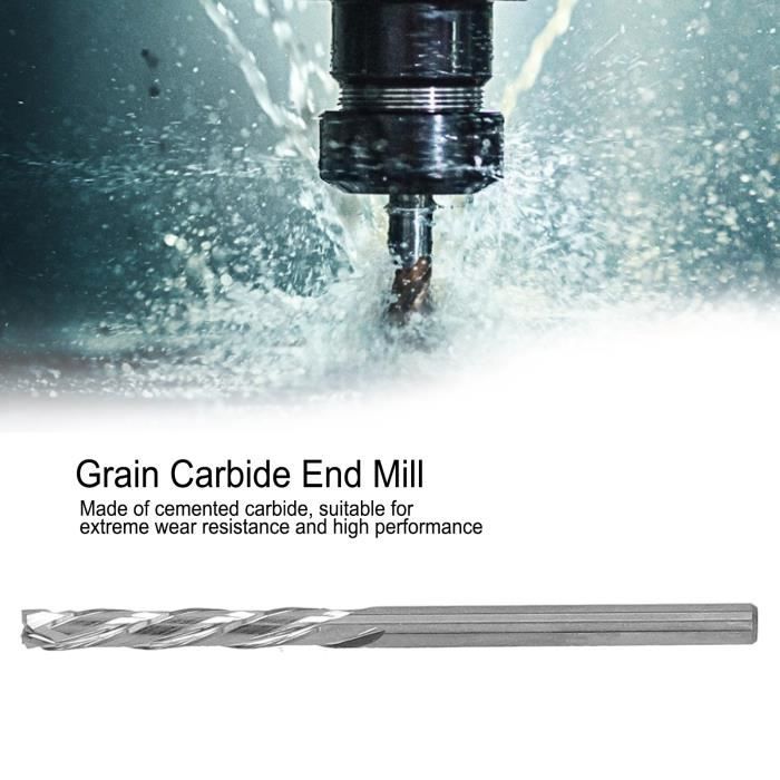 1x Foret de fraise en bout de Coupe-fraisage à trois tranchants 3.175*3 ...