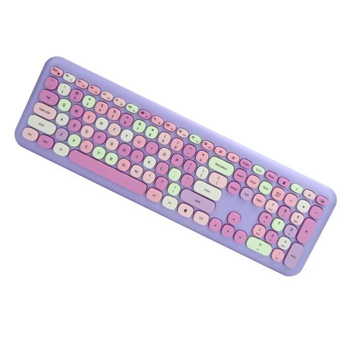 Fdit Clavier souris 2.4G Ensemble Clavier Souris Sans Fil Souris ...