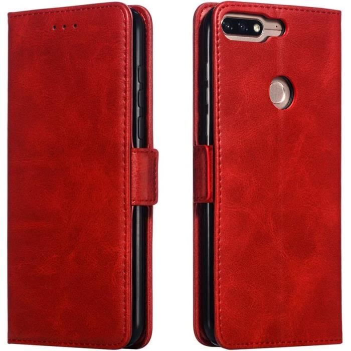 Coque Honor 7C - Huawei Y7 2018 5 99 Pouces PU Cuir Couverture ...
