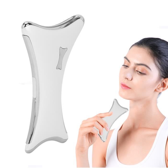 Appareil de massage électrique Gua Sha à vibrations, chauffage, microcourant, lifting et ...