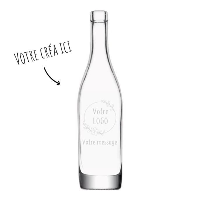 Bouteille en verre 50 cl PERSONNALISABLE - Pichet eau à faire graver ...
