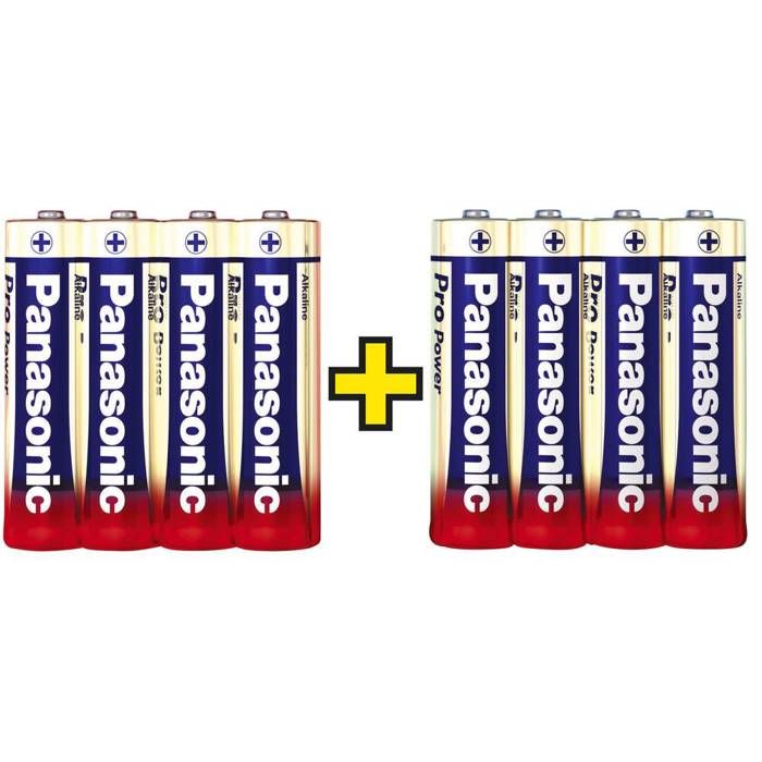 Panasonic Pro Power 4+4 Pile LR6 (AA) alcaline(s) 1.5 V 8 pc(s ...