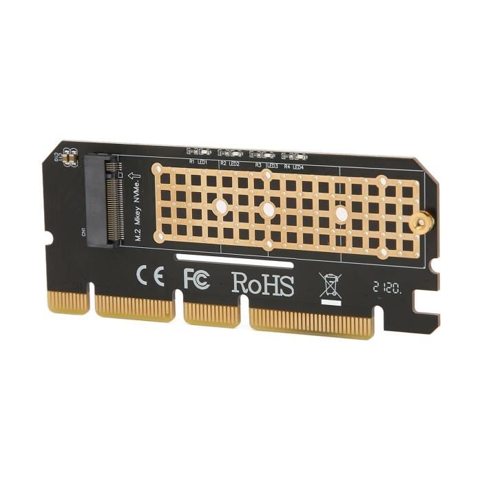 Adaptateur NVME Stable M.2 NVME Key M SSD vers PCIe X16 Plug and Play ...