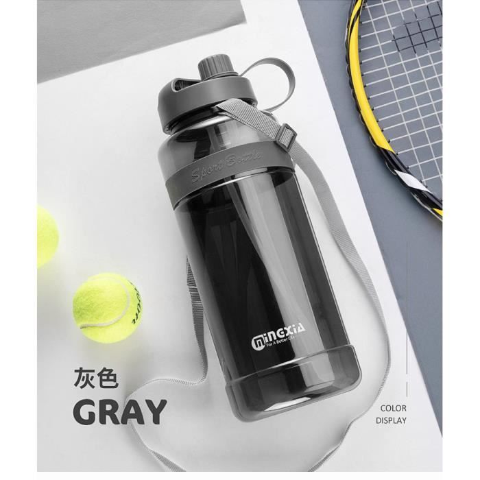 GOURDE,Gray-double straw-2000ml--Nouvelle bouteille'eau à boire 2021 Ml ...