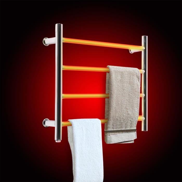 Chauffe - serviettes mural 150W chauffe - serviettes en acier ...