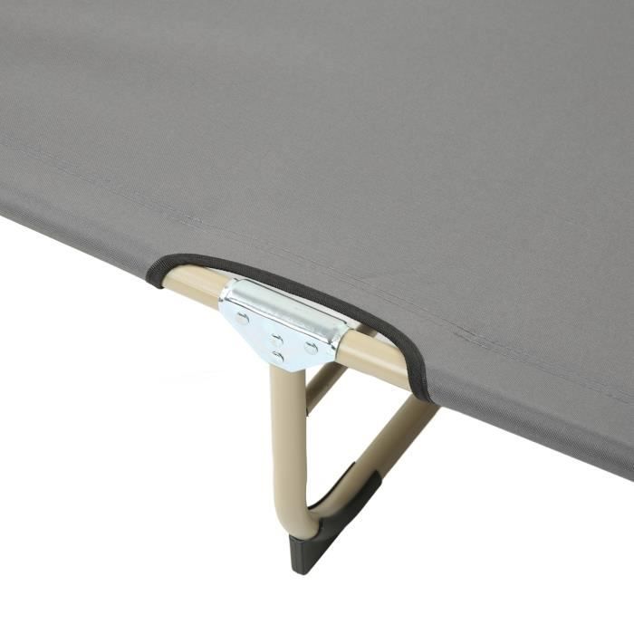 ZJCHAO Lit pliant pour une personne, chaise longue pliante pour le ...