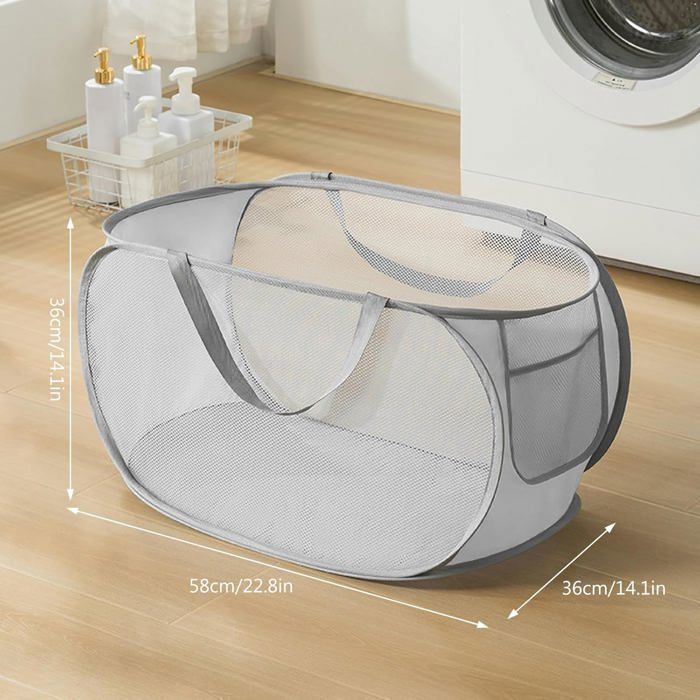 Panier a Linge Pliable, 3 Pièces Pop-Up Panier Linge Pliable, Paniers à ...