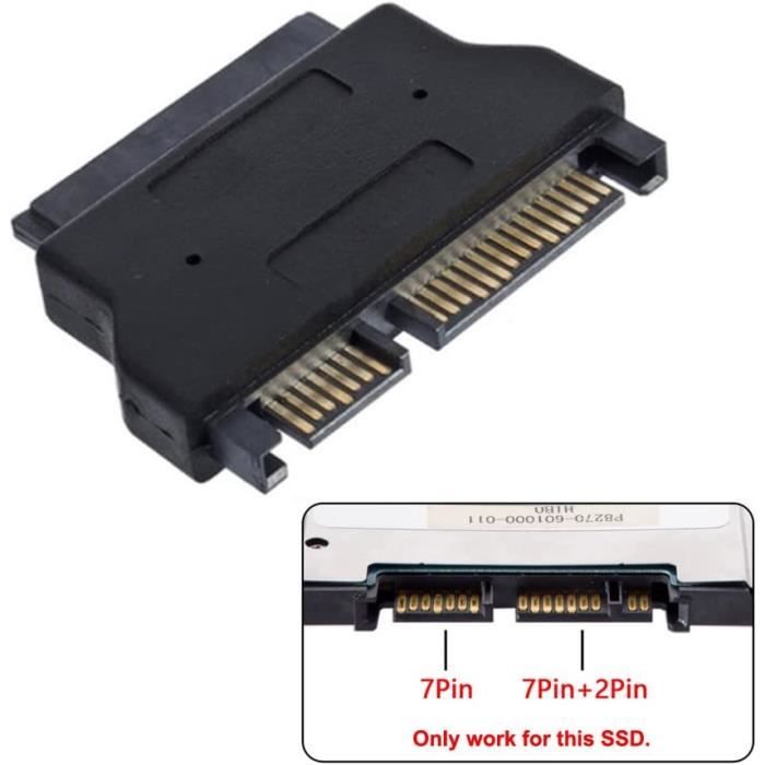 Adaptateur De Connecteur De Disque Dur Ssd Hdd 1,8" Micro Sata 7 + 9 16 ...