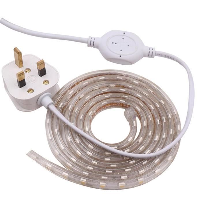 BANDE LED,WHITE-UK Plug-4m--Bande Diode lumineuse'extérieur, Flexible ...