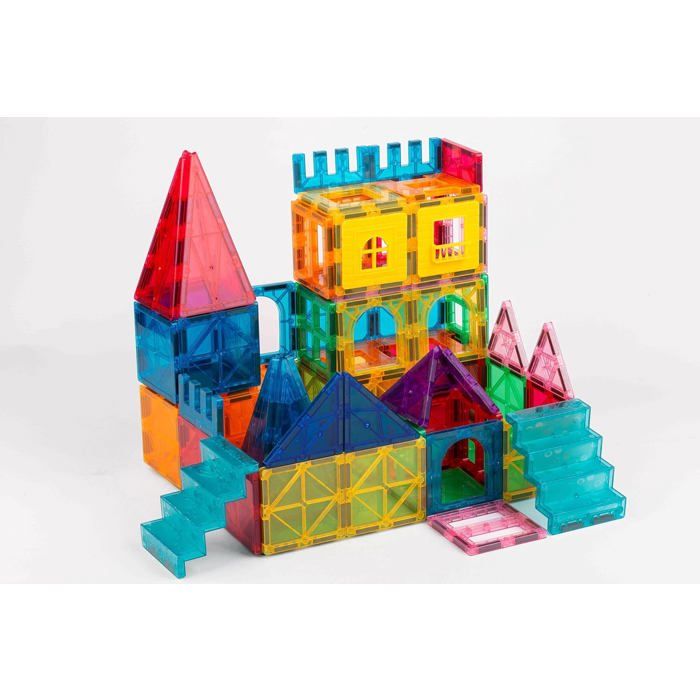 Jeu De Construction Magnétique Enfants 68 Pièces-Blocs 3D Aimantés ...