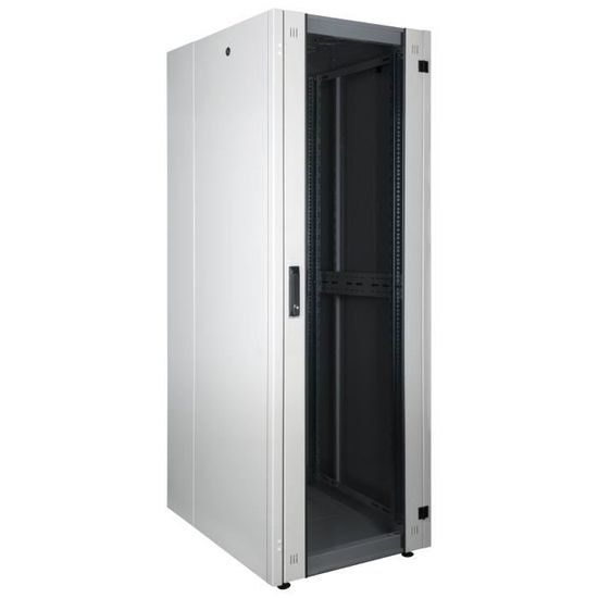 CableMarkt - EcoRack 32U Armoire debout blanche 19" avec porte vitrée ...
