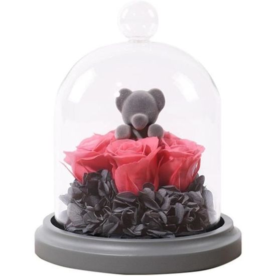 La Belle Et La Bête Rose, Rose Bear Immortal Flower Gift Box, Fête Des ...