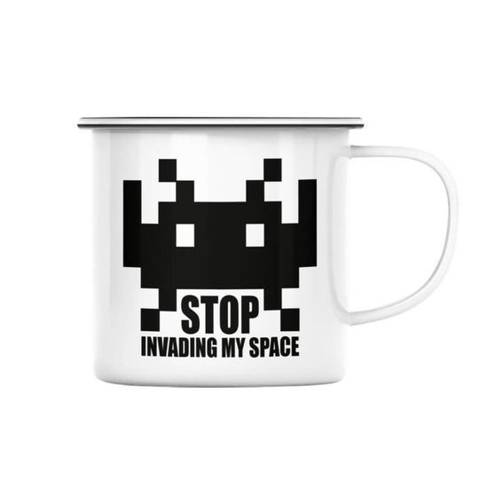 Mug - Fabulous - Stop Invading My Space - Métal Emaillé - Vintage ...