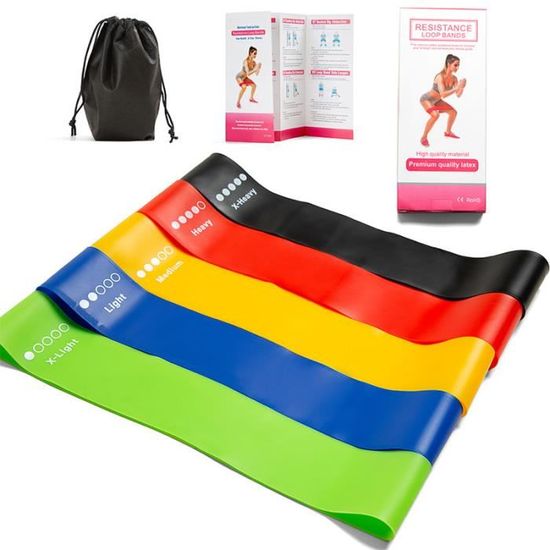 Bandes de Résistance, lot de 5 Bandes D'entraînement pour Femmes et ...