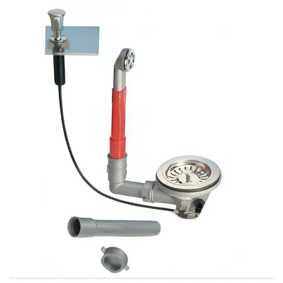 Vidage évier 1 cuve trou 90 mm, bonde automatique à câble avec trop ...