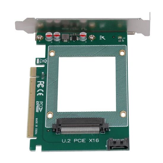 Tbest Carte PCI-E X16 U.2 Carte Adaptateur ST518 PCI‑E X16 U.2 SFF‑8639 ...