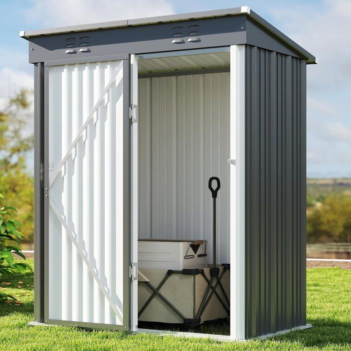 Bealife Metal Garden Shed Tool Shed, Galvanized Steel Tool Shed ...