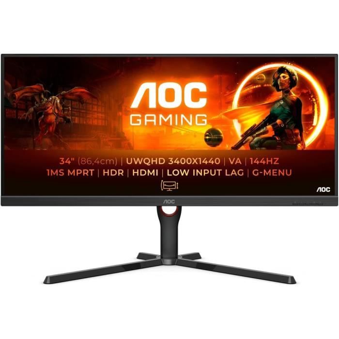 AOC Gaming U34G3XM - Moniteur WQHD 34 Pouces, MPRT 1 ms, 144 Hz ...
