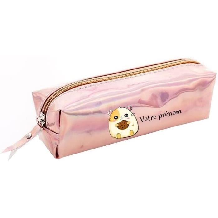 Trousse Rose Gold Ecole Crayon Maquillage Hamster Kawaii Personnalisee ...