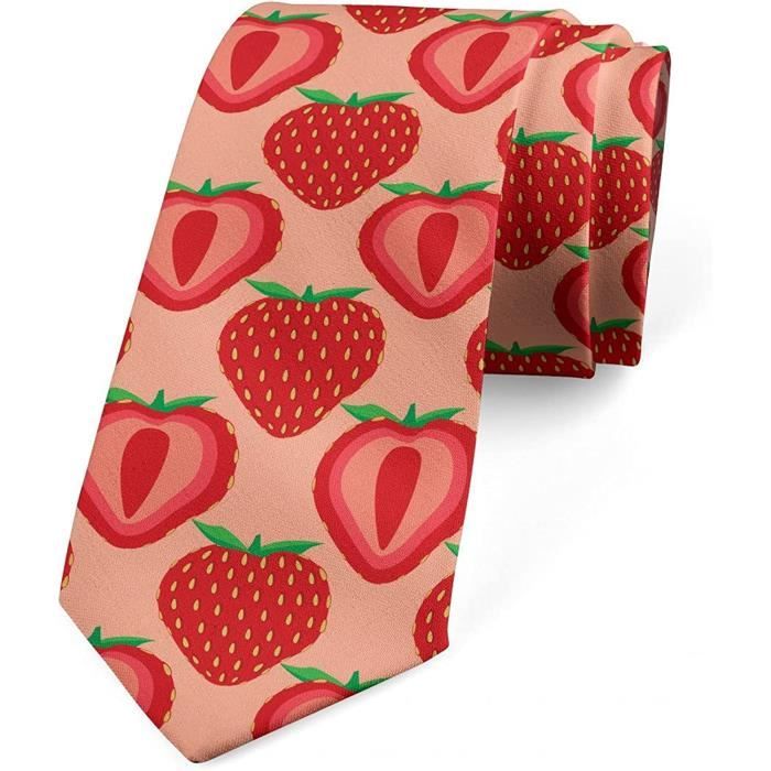 Cravate Homme Art De Délicieuses Fraises Cravate D Affaires Mode