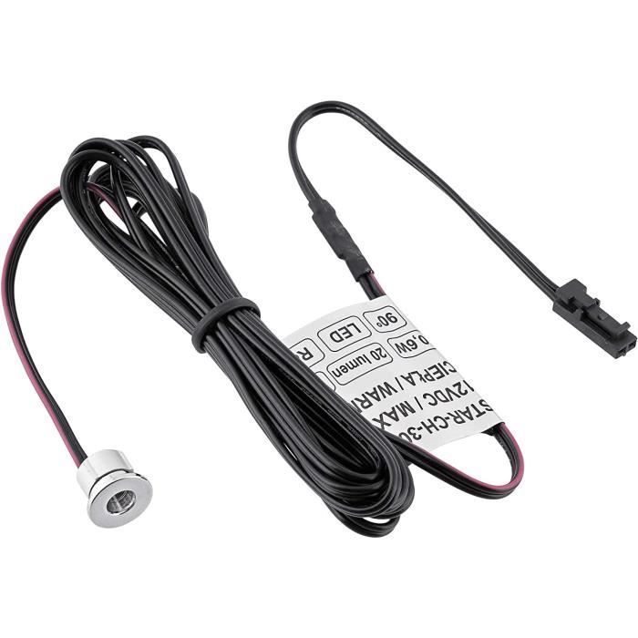Mini spot LED encastrable – Câble mini--AMP 12 V 2 m – Blanc jour (4000 ...