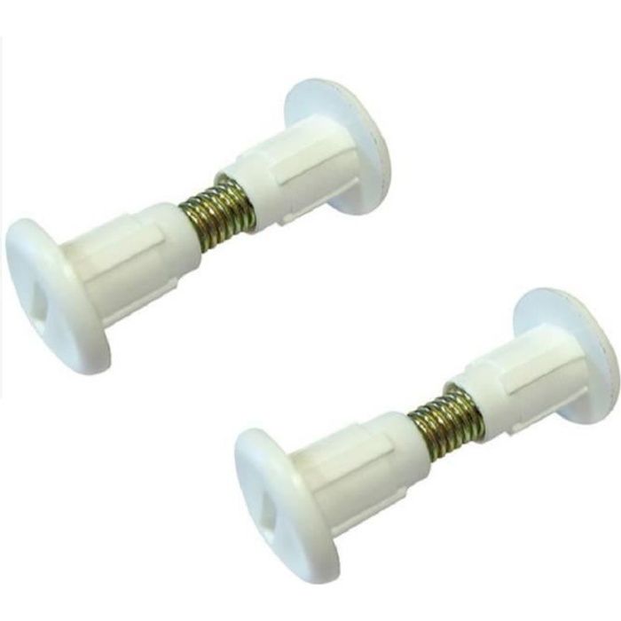 2 VIS D'ASSEMBLAGE M6 BLANC epaisseur a assembler 29mm à 36mm TETE ...