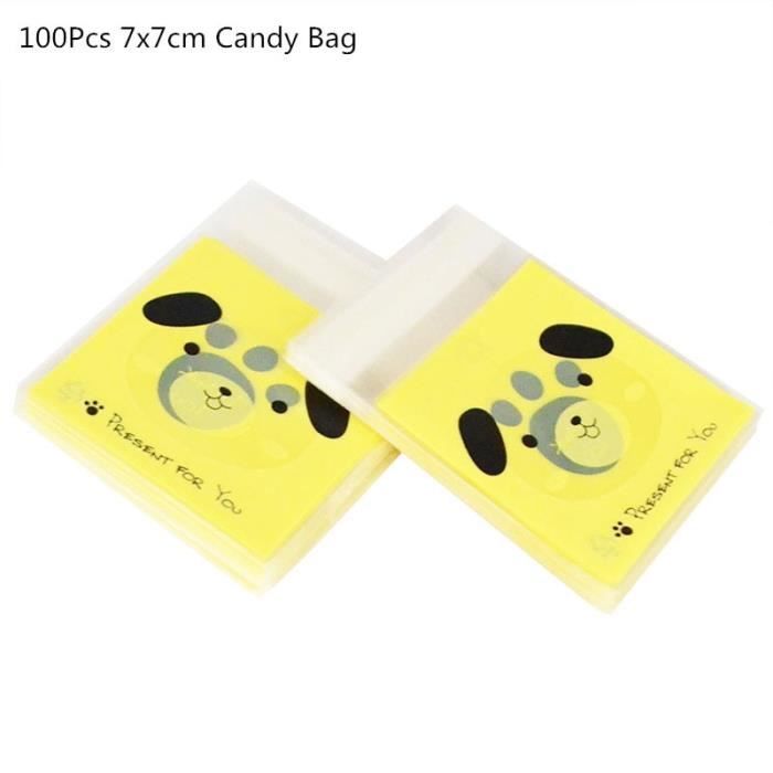 T -Sachet en plastique merci de biscuits bonbons mariage, sachets en ...