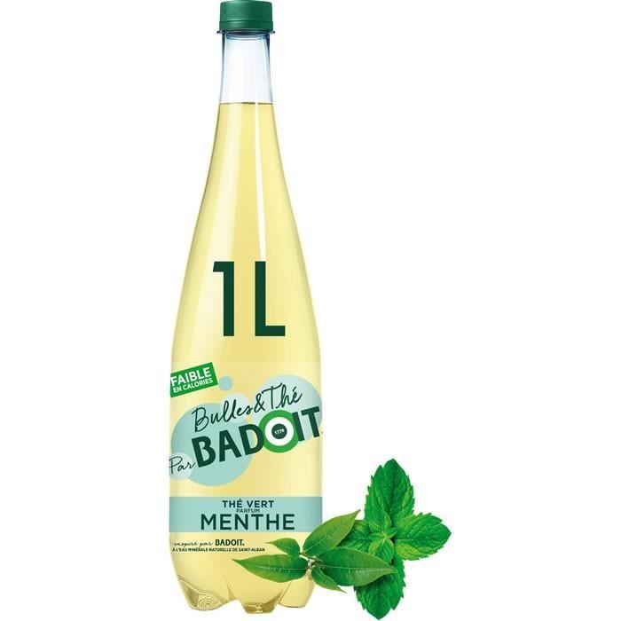 BADOIT : Bulles & Thé - Eau gazeuse aromatisée thé vert menthe 1 L ...