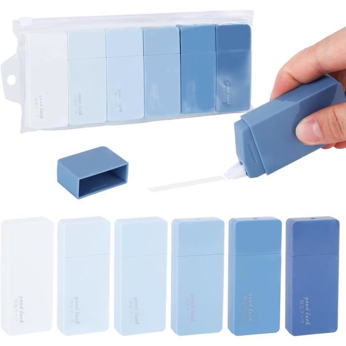 6 Pcs Ruban Correcteur Blanc 5M X 5Mm Rubans De Correction Rouleaux De ...