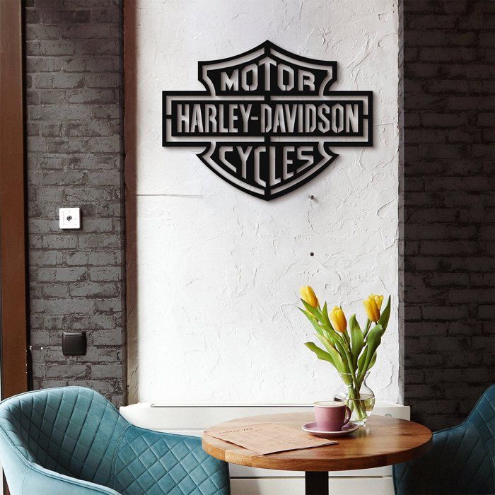 Harley Davidson Décoration Murale En Métal Art Mural Moto Harley