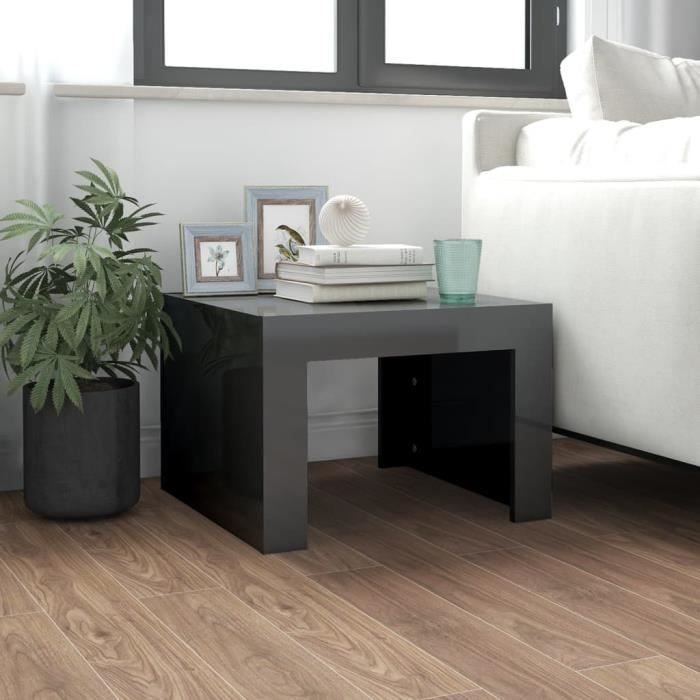 MAG Table basse Gris brillant 50x50x35 cm Aggloméré 7686514646984 ...