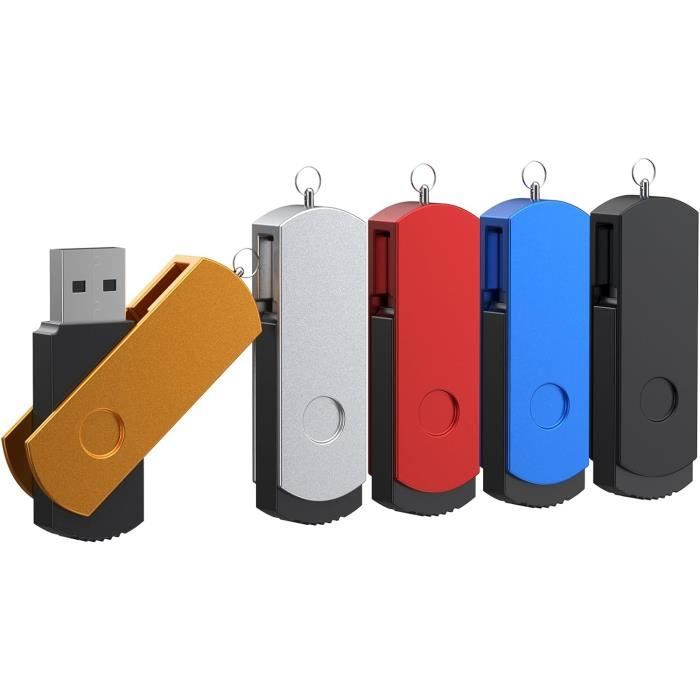 Lot De 5 2 Go Clé Usb Lecteur Flash Usb 2Go Cle Usb Multicolore Clef ...