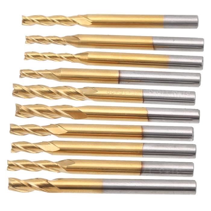 EJ.life Fraise en bout à 3 flûtes Fraise en bout, outil d'usinage CNC à ...