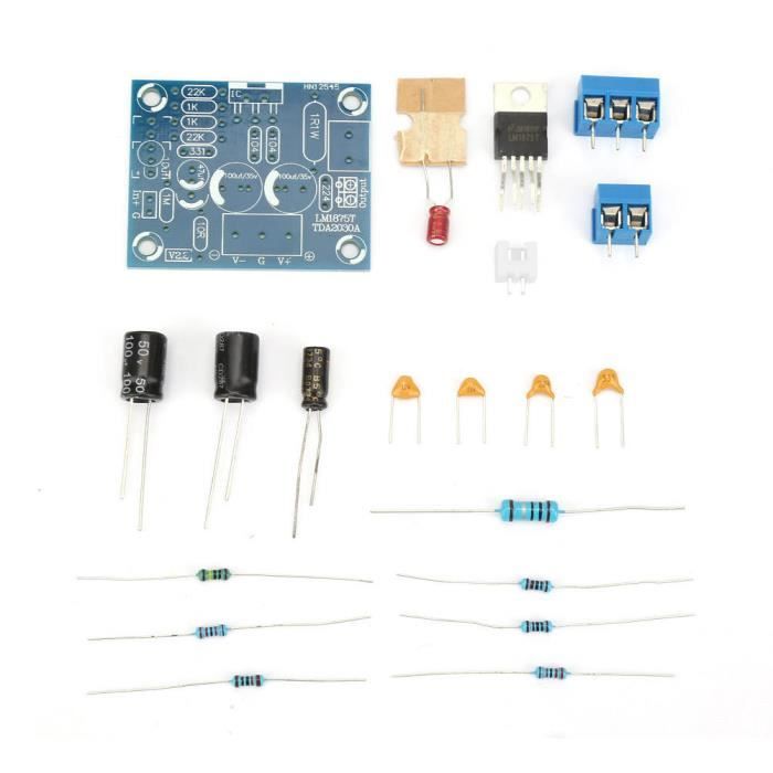 Fdit Kit de bricolage de carte d'amplificateur LM1875T DIY Kit 20W Mono Channel HiFi Audio Power ...