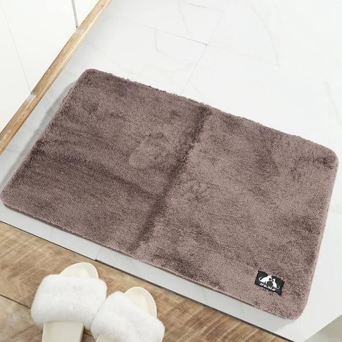 Tapis De Sol Porte Doux Absorbant Antidérapant Tapis De Chevet (Brun ...