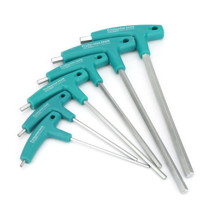 Clé hexagonale 6 pièces multi Types SALUTUYA - CRV + PP - H-3, H-4, H-5 ...