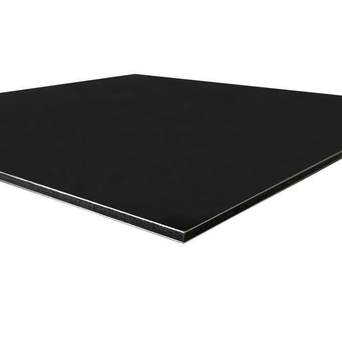 Panneau Composite Aluminium Couleur 3 mm 900 x 900 mm Noir - Cdiscount Bricolage